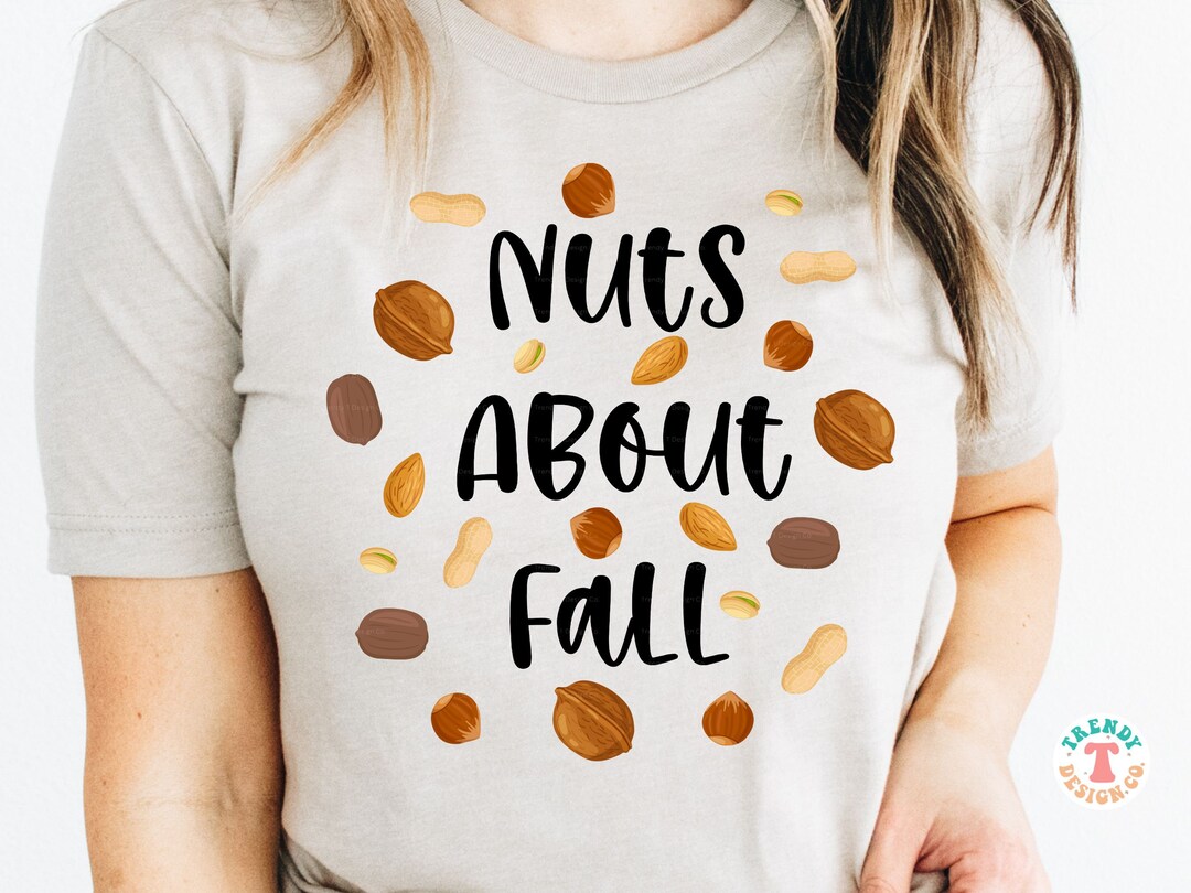 Nuts About Fall PNG, Funny Autumn PNG, Fall Door Sign Png, Greeting ...