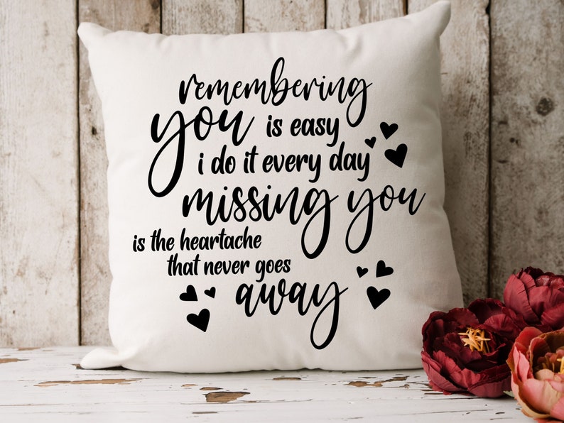 Remembering You is Easy SVG PNG Memorial in Loving Memory | Etsy