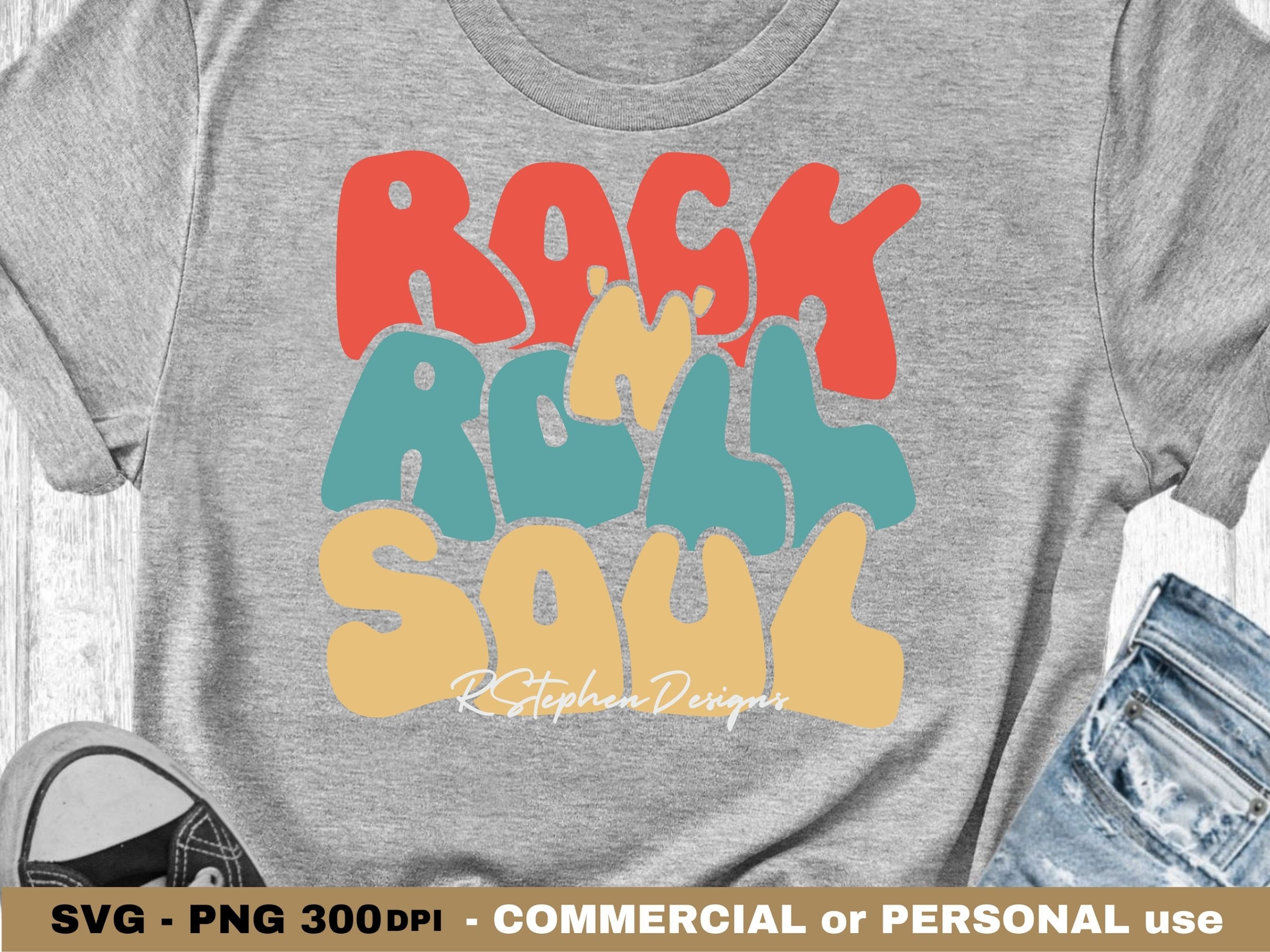 Rock 'N' Roll Soul SVG PNG Retro SVG 70's Hippie - Etsy
