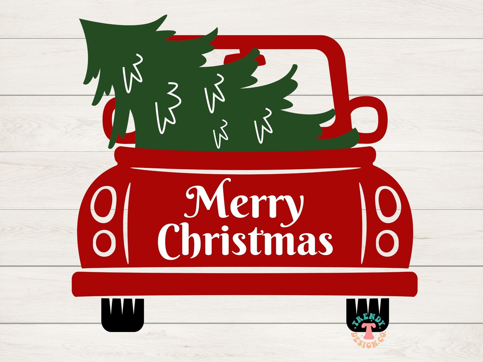 Christmas Truck SVG PNG Little Red Truck SVG Retro Christmas - Etsy