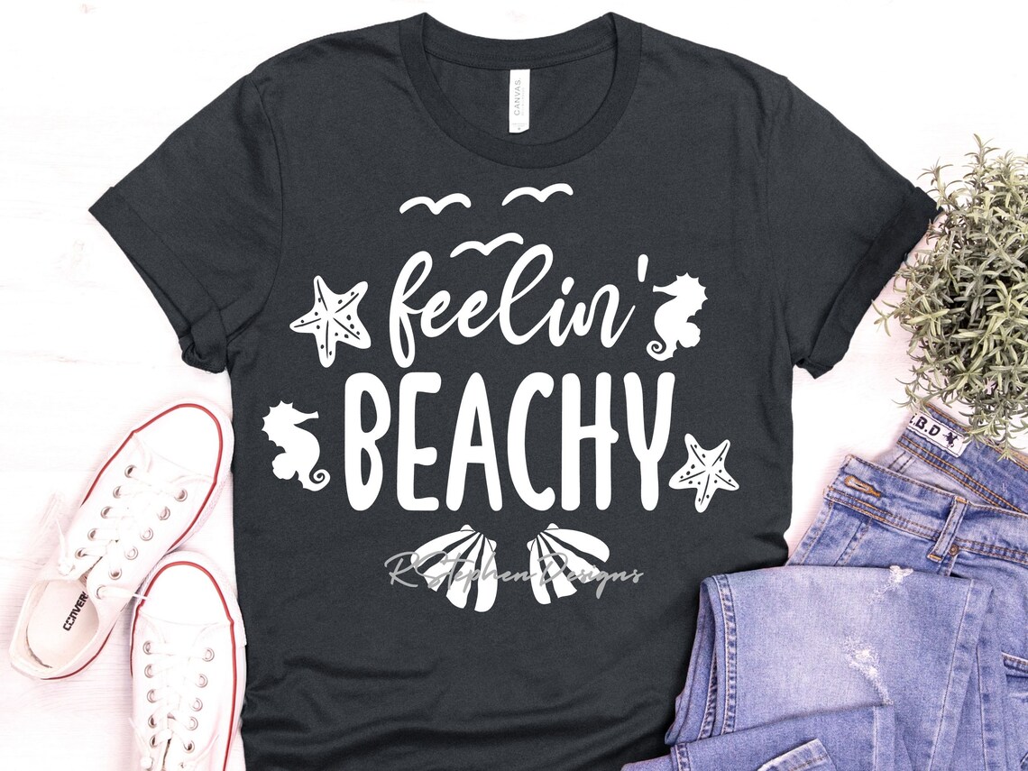 Feeling Beachy SVG PNG Feelin' Beachy Summer Vacation - Etsy