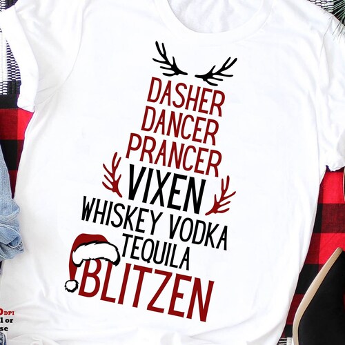 Reindeer Alcohol Drinking Shirt SVG PNG Whisky Vodka Tequila - Etsy