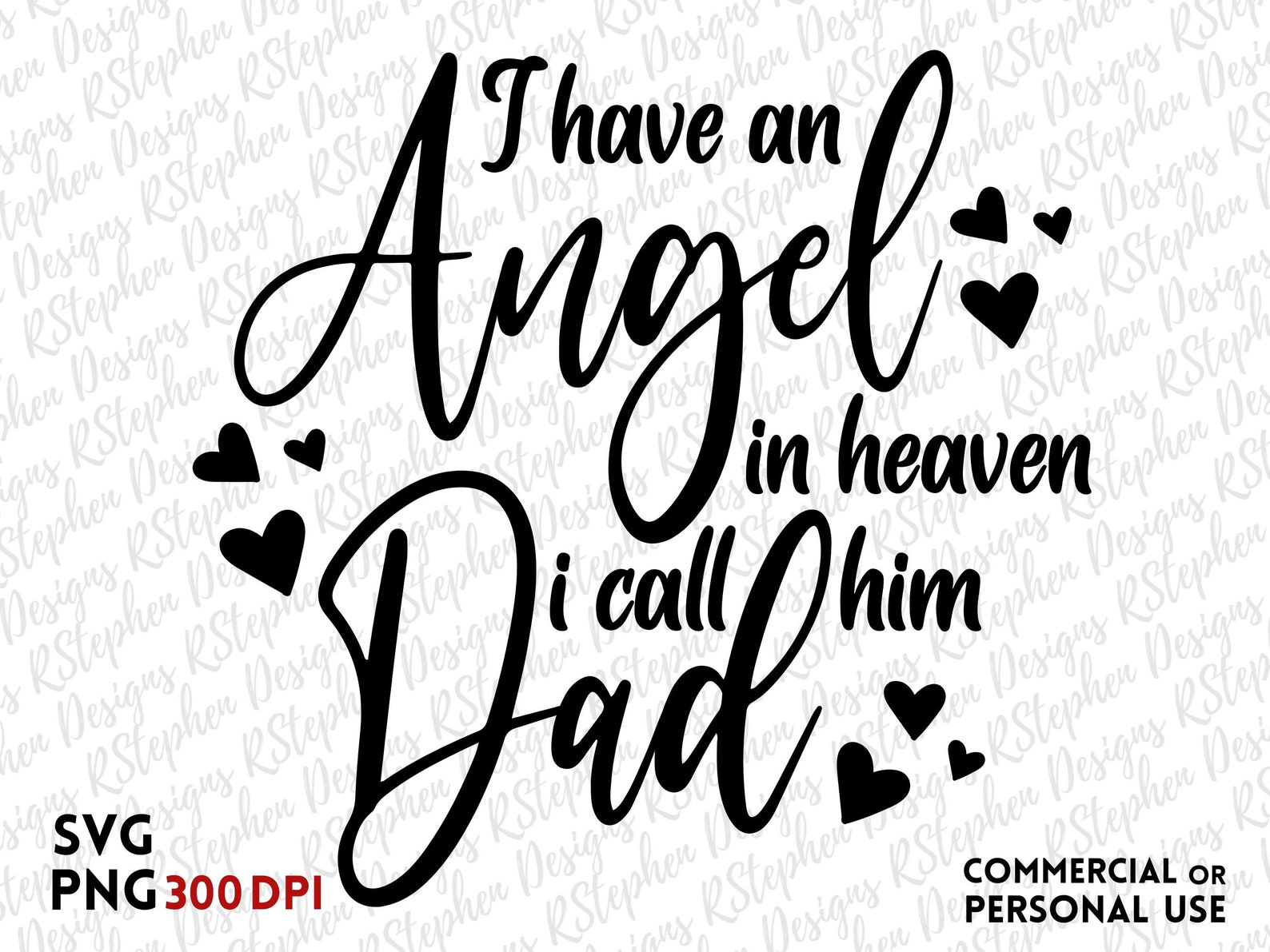 I Have an Angel in Heaven SVG PNG I Call Her Mom I Call Him | Etsy