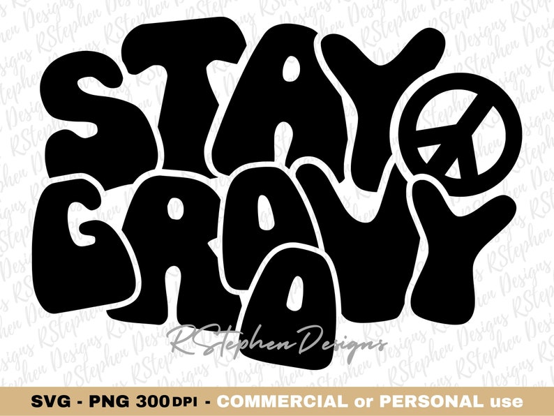 Stay Groovy SVG PNG Retro SVG Peace Sign 70's Hippie - Etsy
