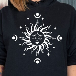 Celestial Sun SVG PNG, Sun and Moon SVG, Boho, Mystical, Spiritual ...