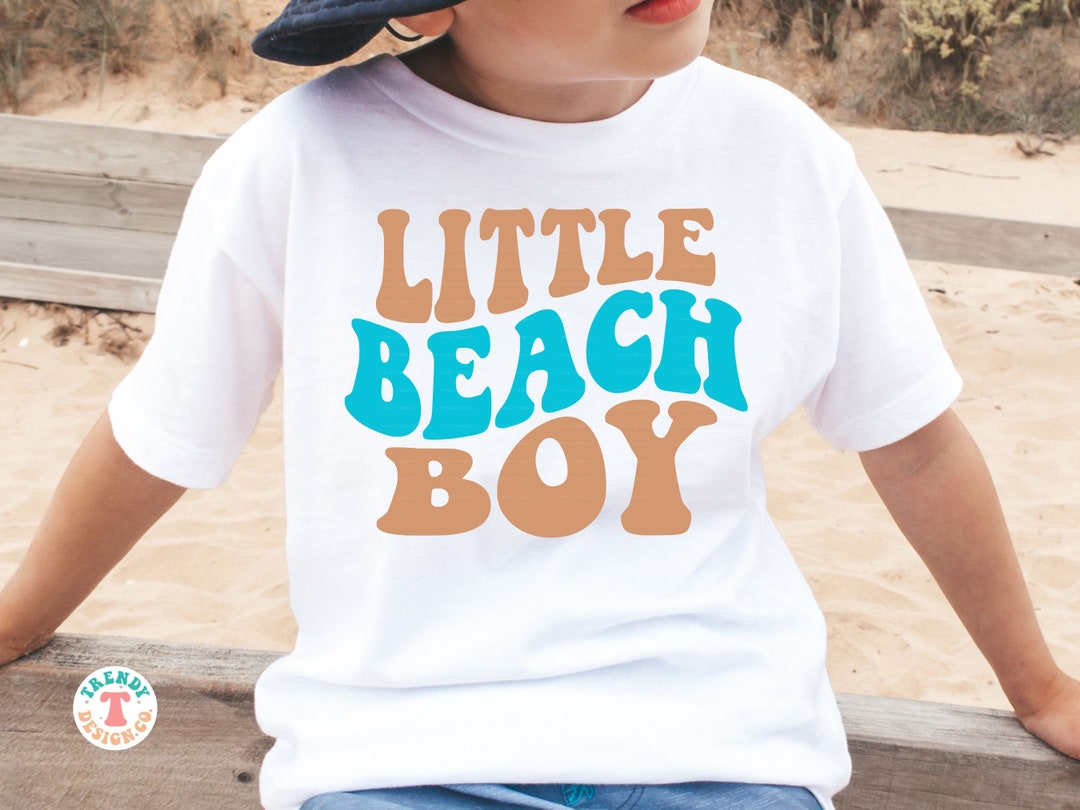 Little Beach Boy SVG PNG, Retro, Baby, Toddler, Boys Shirt SVG, Wavy ...