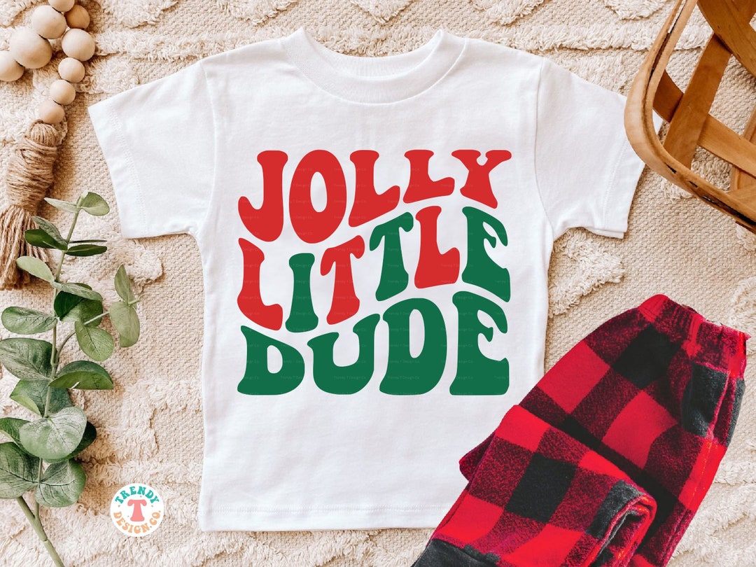 Jolly Little Dude SVG PNG, Kids Toddler Boy SVG, Retro Christmas Cut ...