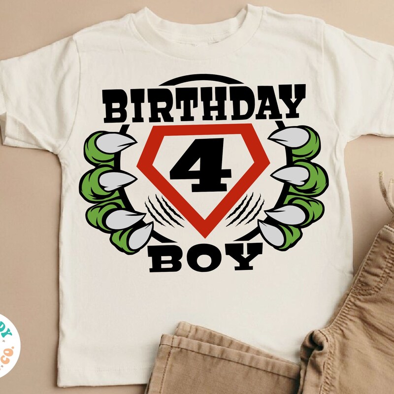 Four Birthday Shirt Svg - Etsy