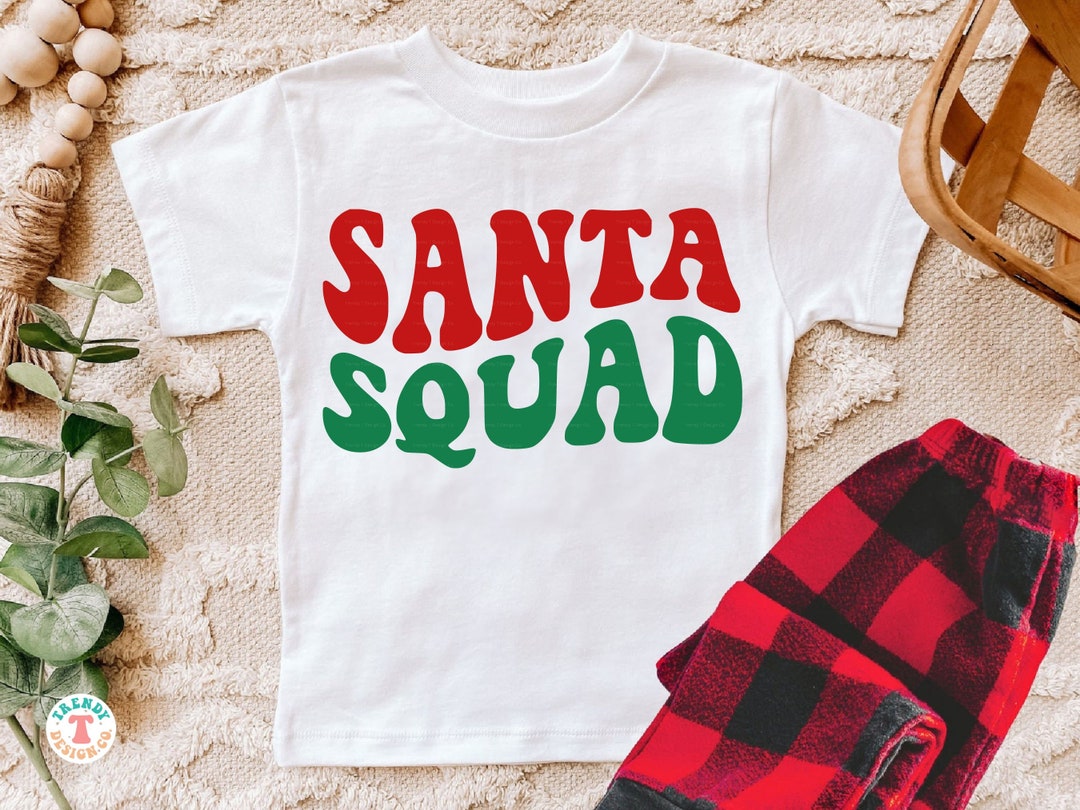Santa Squad SVG PNG, Santa Squad PNG, Wavy Retro Christmas Svg ...