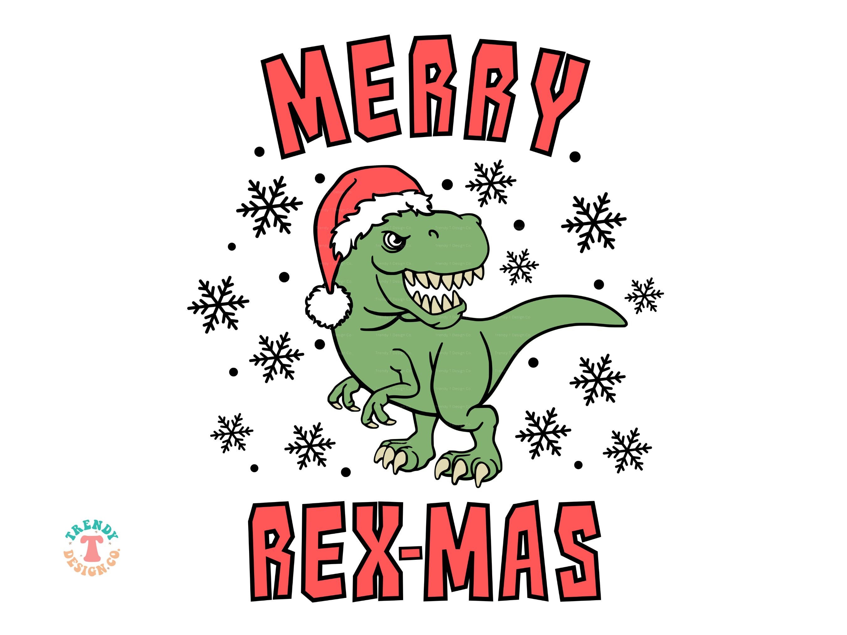 Merry Rex-mas PNG SVG, T-rex PNG, Baby, Toddler Boys Christmas Dinosaur ...