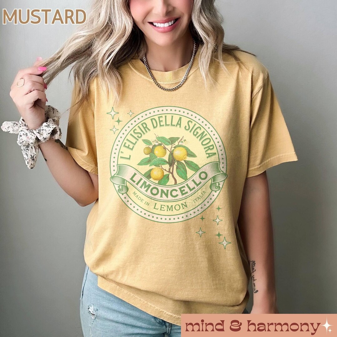 Limoncello Shirt Comfort Color, Italy Vacation Tshirt Italian Cocktail ...
