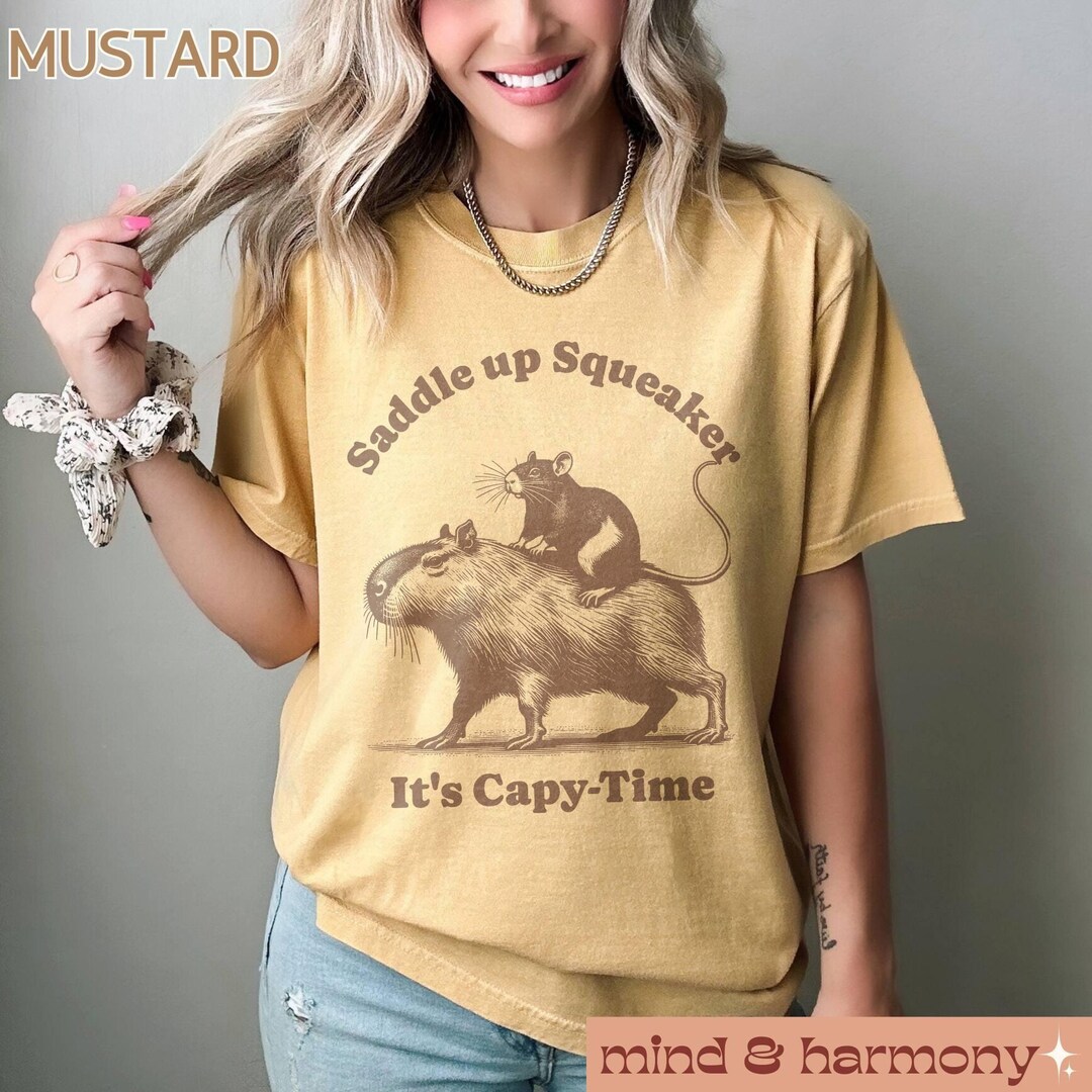 Rat Capybara Shirt Comfort Colors, Funny Rat Graphic Tshirt Pet Rodent ...