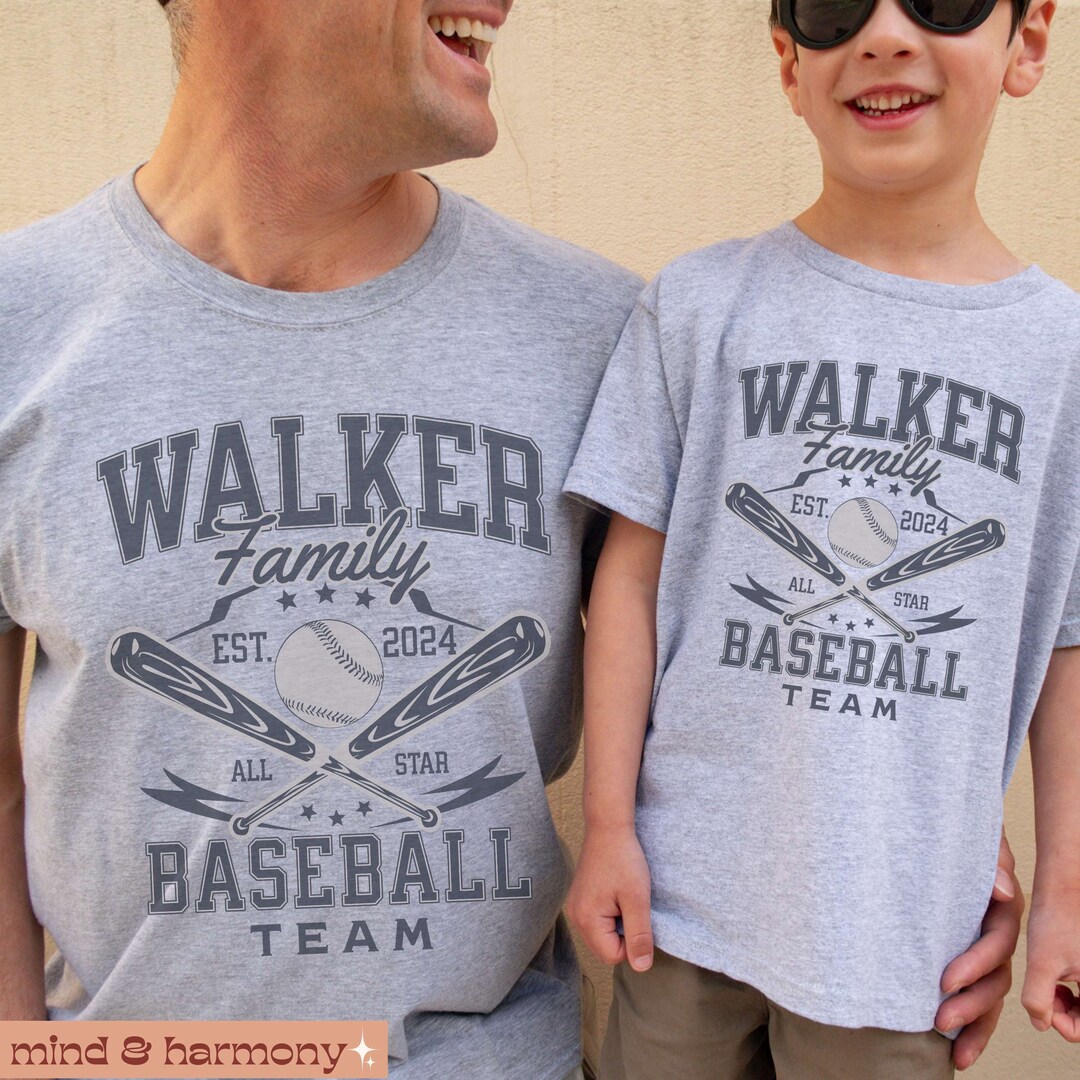 Custom Family Matching Baseball Shirts, Fathers Day Gift From Son ...