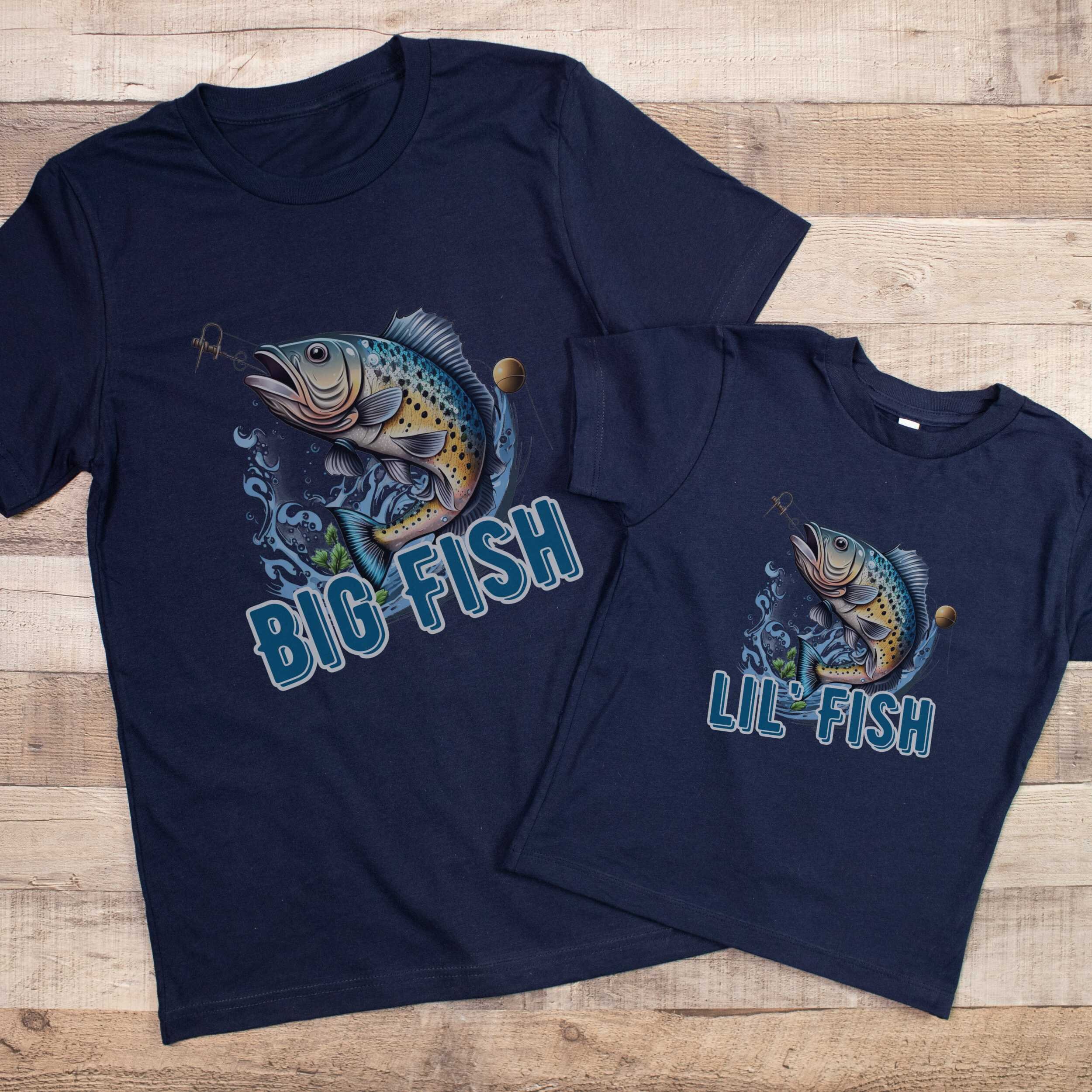 Fishing Shirt for Father and Kids Big Fish Little Fish Shirt - Etsy