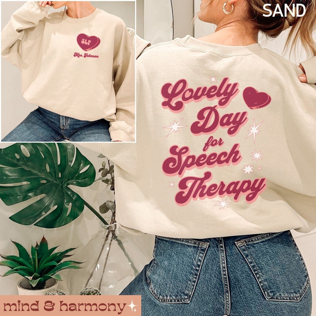 Custom Valentines Day Speech Therapy Sweater, Cupid SLP Sweatshirt ...