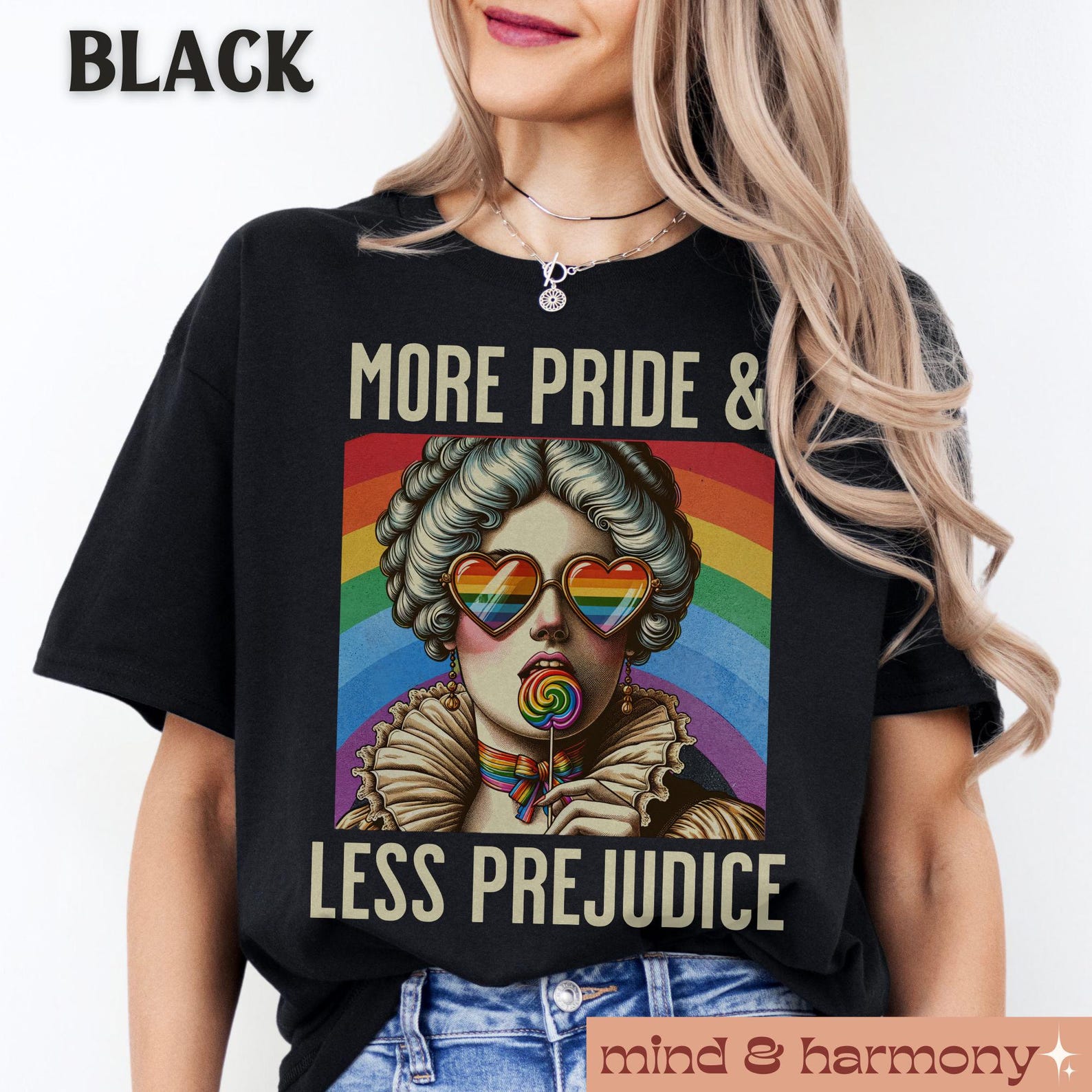 More Pride Less Prejudice Shirt Comfort Colors, Proud Ally Gift Pride ...