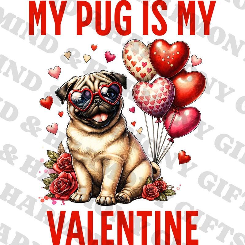 Pug Valentine - Etsy