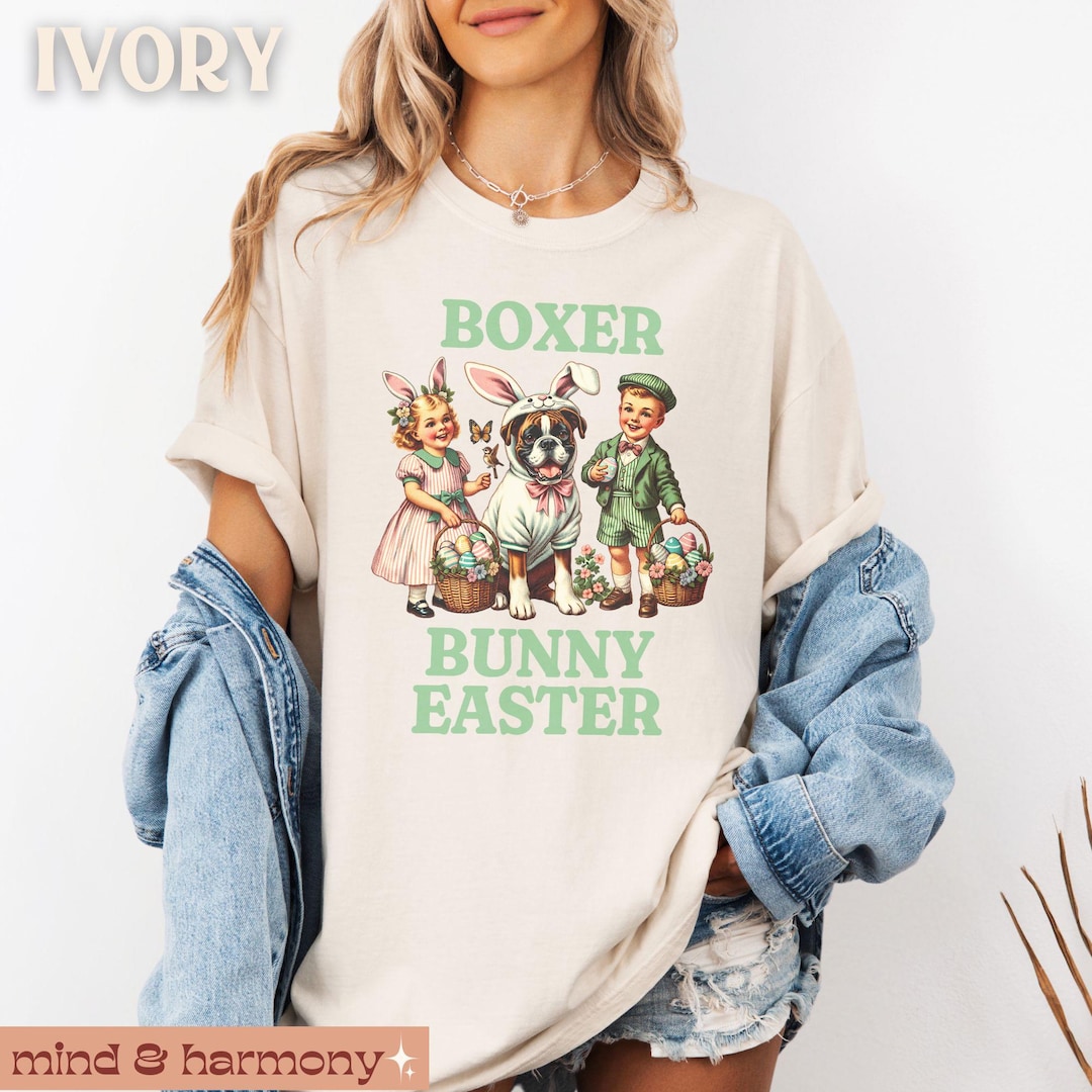 Easter Boxer Shirt, Pastel Boxer Graphic Tshirt Boxer Mom Dog Mama Gift ...