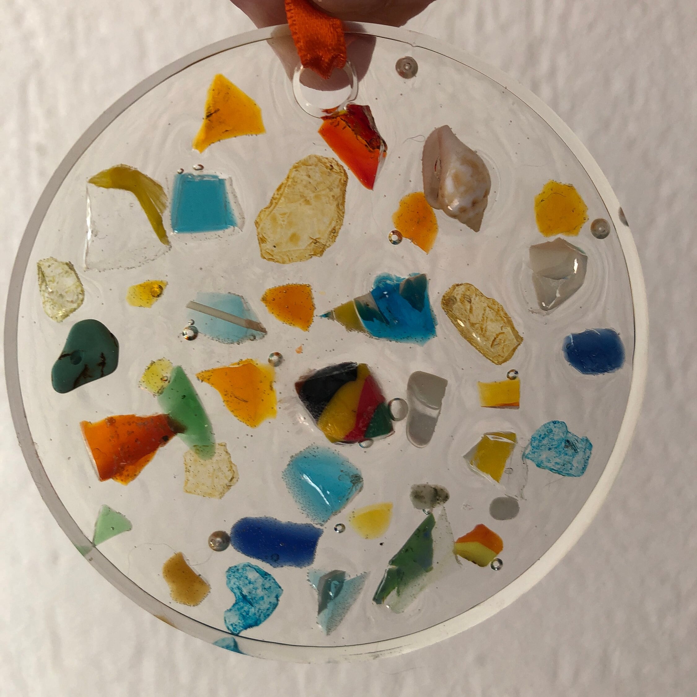 Resin Discs With Small Murano Glass Fragments Gift Decoration - Etsy