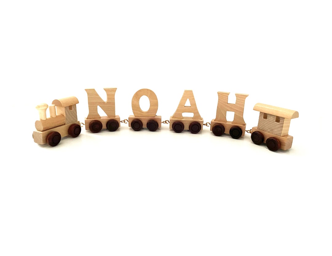 Personalised Letter Train Toy, Christening Gift, Wooden Toy Train, 1st ...