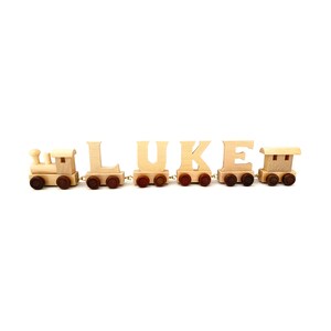 Educational Nursery Wooden Train Letters for Childrens Personalised ...