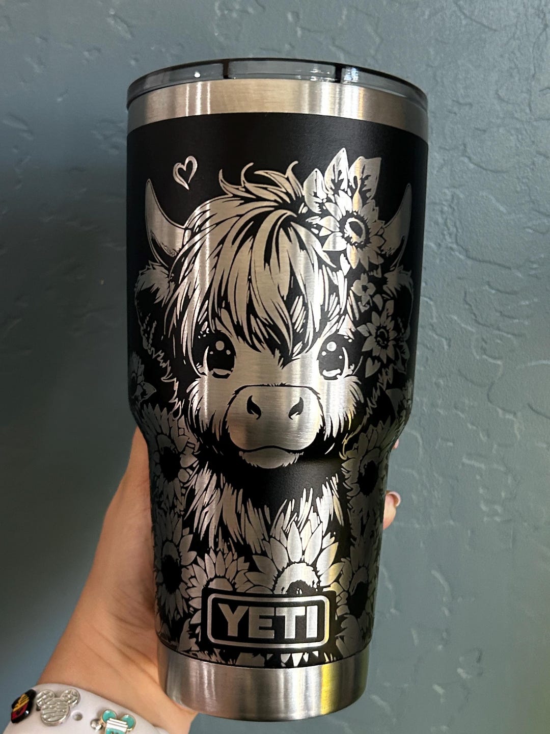 Highland Cow Design Tumbler - 30 Oz Stainless Steel Cup for Animal ...