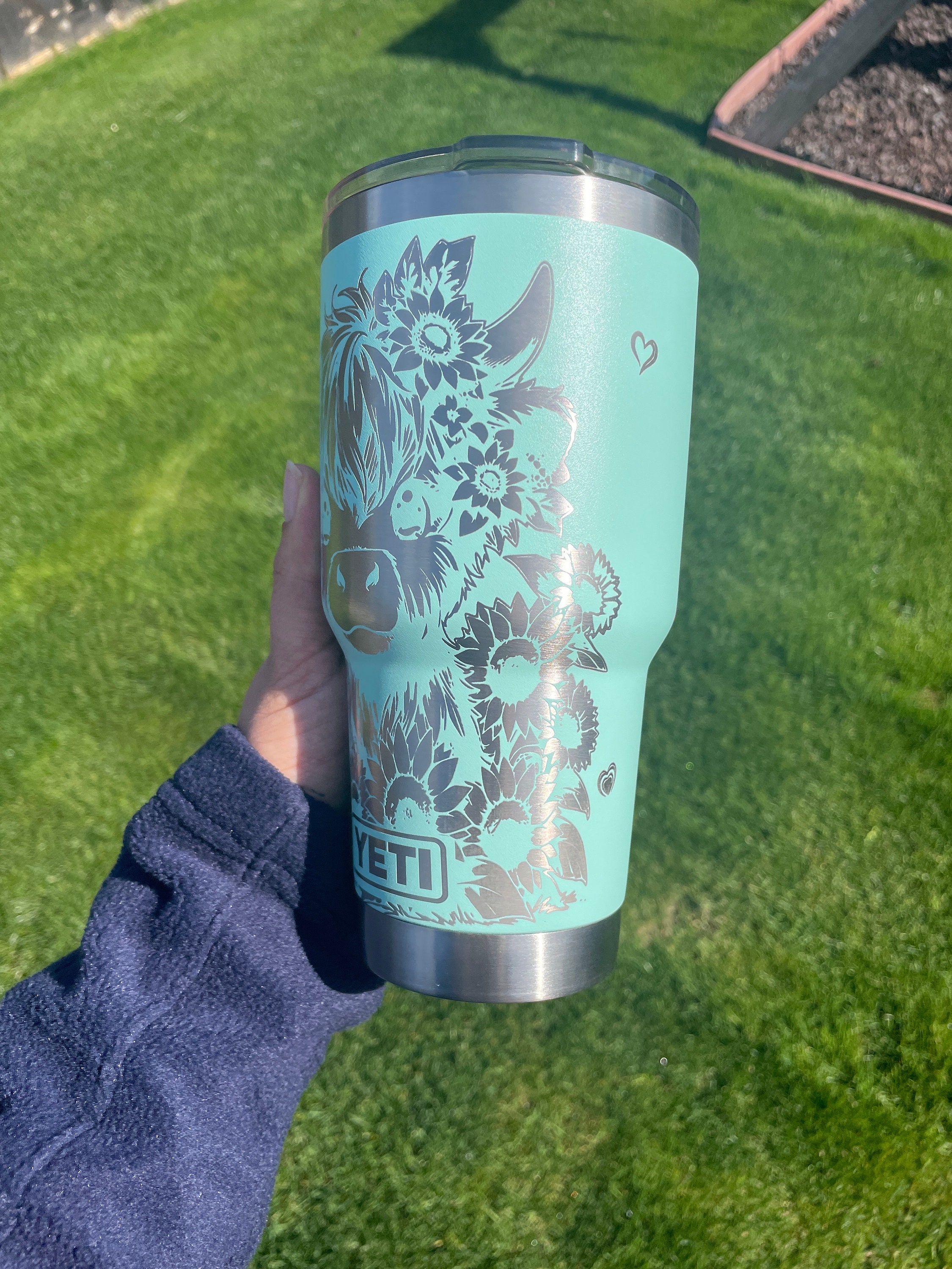 Highland Cow Design Tumbler - 30 Oz Stainless Steel Cup for Animal ...