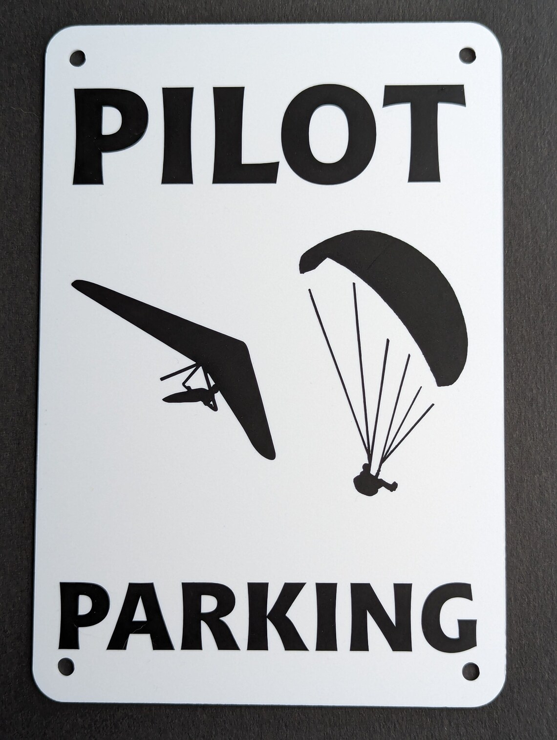 Pilot Parking Sign, Hang Gliding, Paragliding, Soaring, Glider, Pilot ...