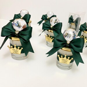 Crown Quinceanera Party Favors, Mis Quince Favors, Green Sweet 16 ...