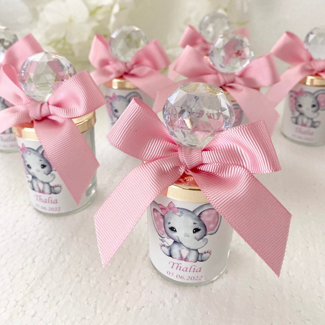 Pink Elephant Baby Shower Candle Favors: Shot Glass Party Decor - Etsy