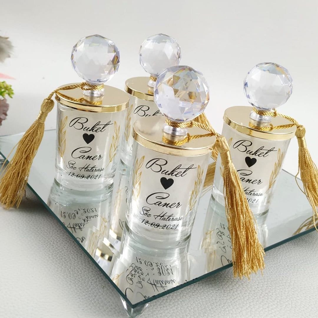 Personalized Wedding Candle Favors, Crystal Lid, Party Favors - Etsy
