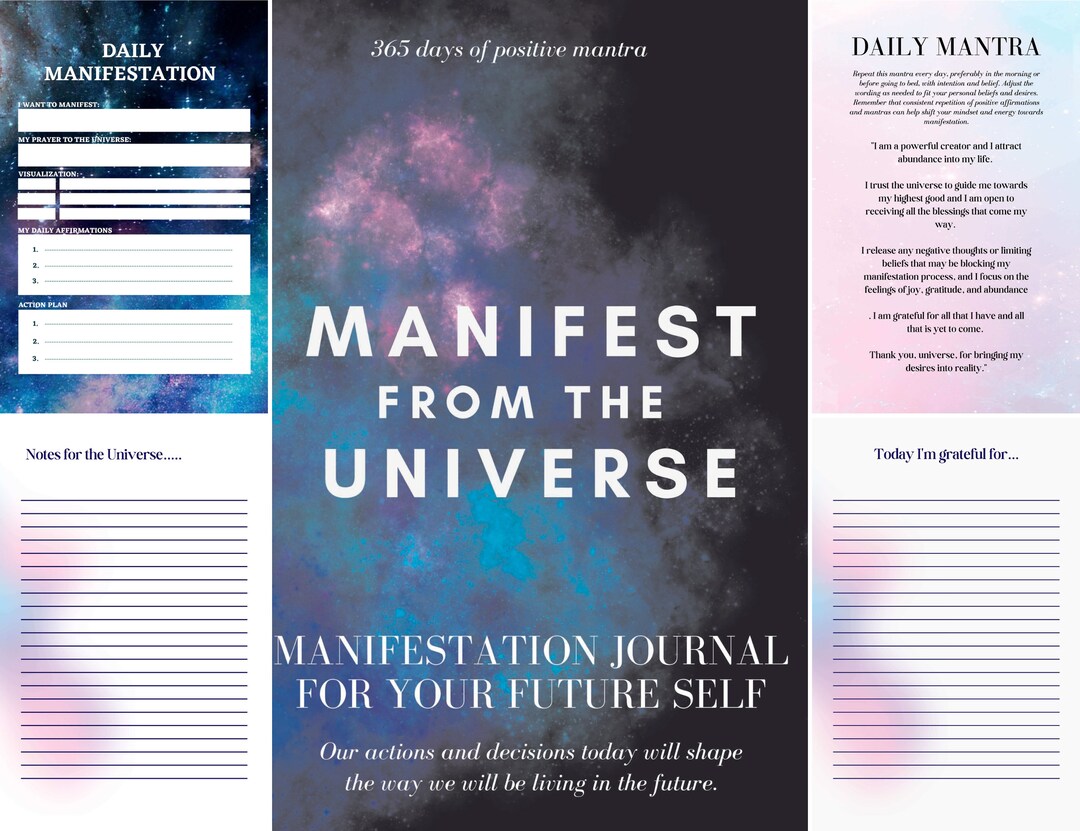 Digital Manifestation Journal Printable Gratitude Diary 200+ Pages PDF ...