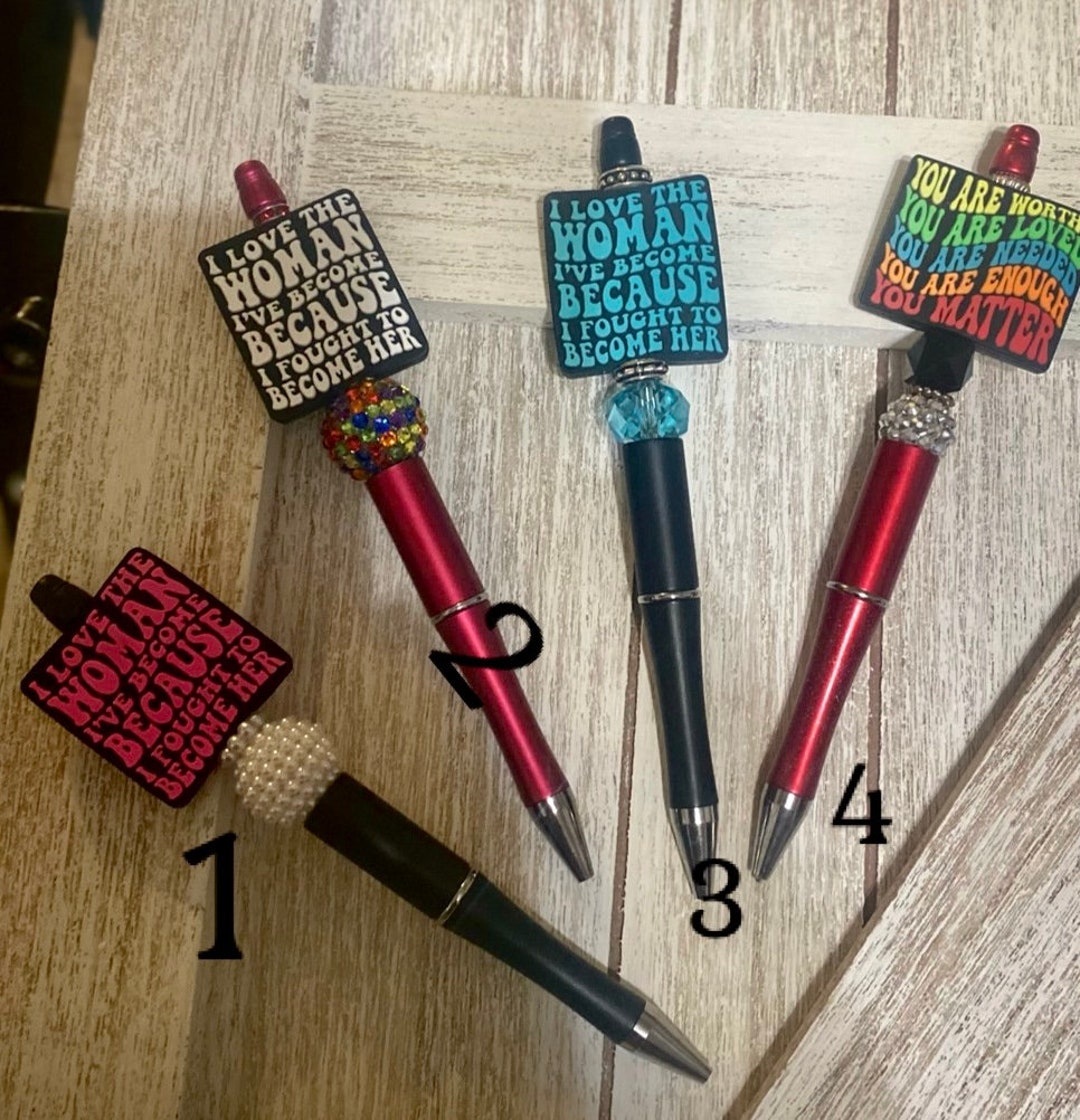 Affirmation Beaded Pens - Etsy