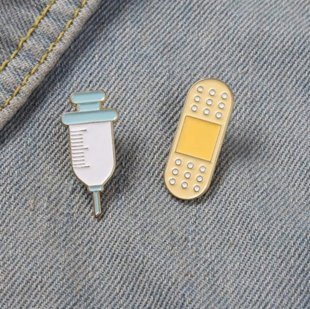 Nurse Bandaid Syringe Pin Doctor Pins - Etsy
