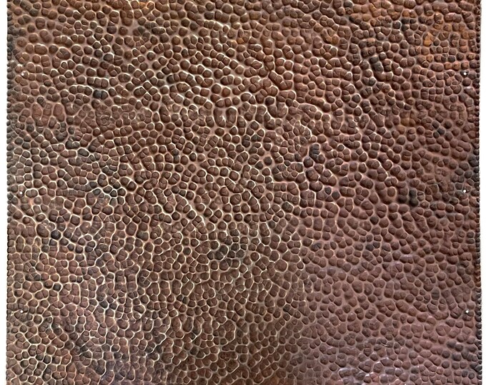 Hammered Copper Panel With Clavos - 1-16.75"x 16.5" Hand Hammered Flat ...