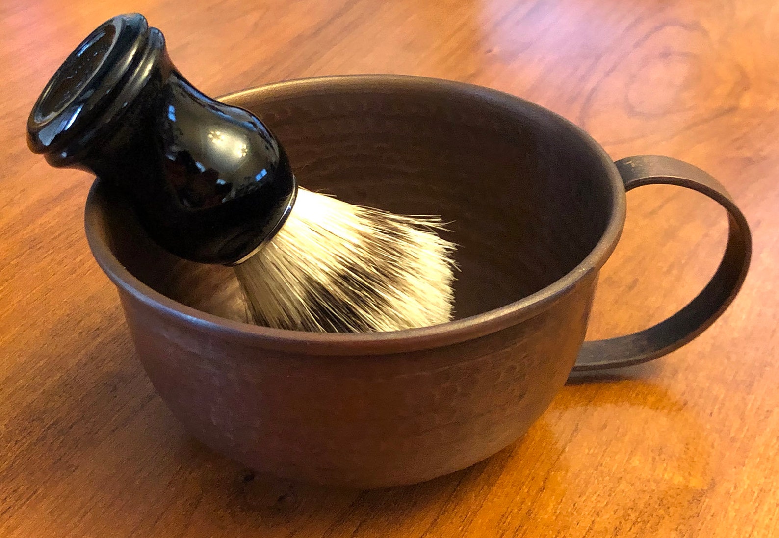 Copper Shaving Bowl Hand Crafted Solid - Hammered Copper Shaving Cup ...