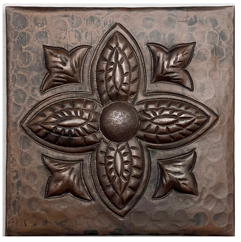 Copper Tile - 4x4 Hammered Copper Tiles - 10 Options - Sold Separately ...