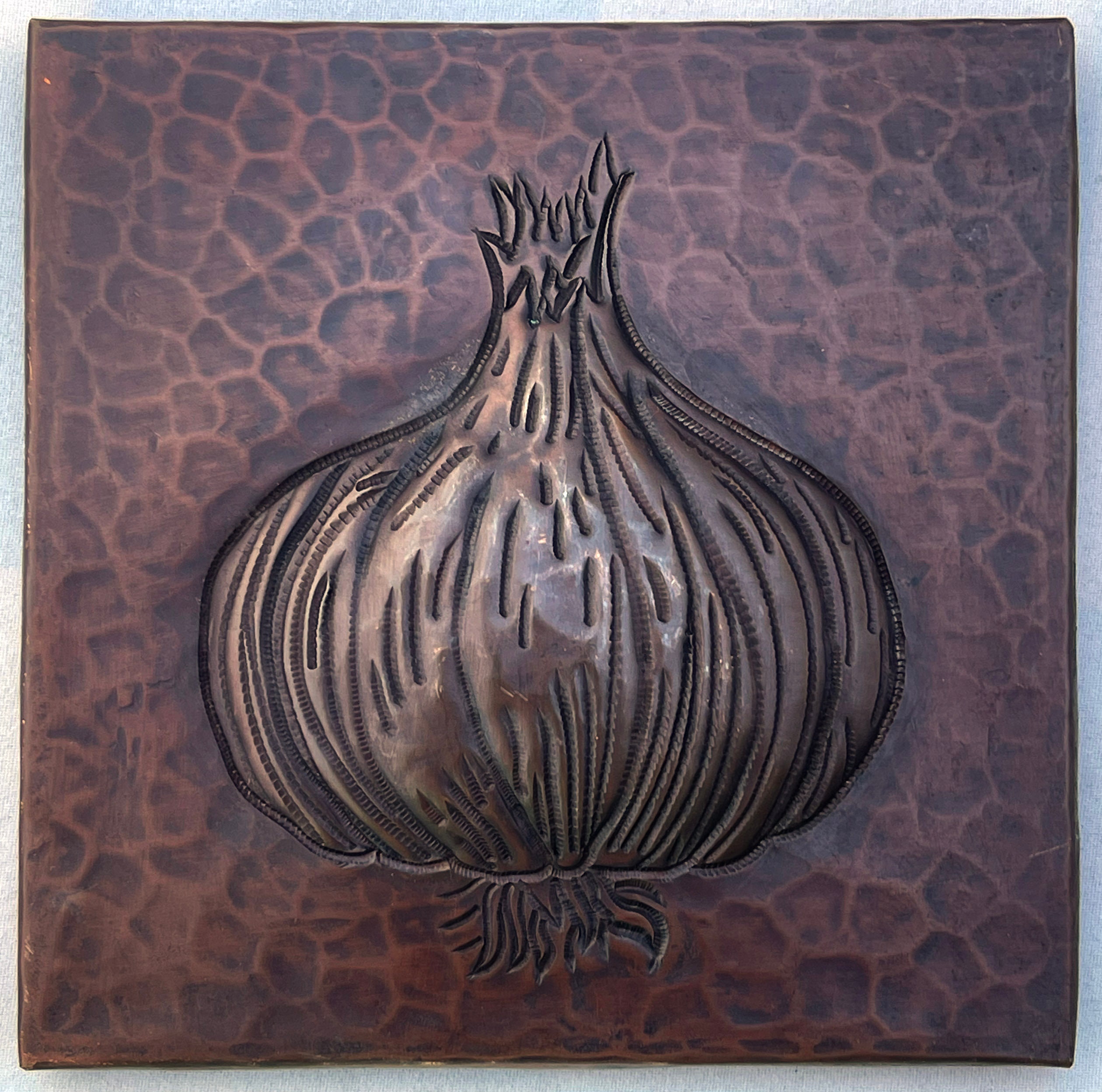 Hammered Copper Tile Onion Design 4x4 Hand Hammered Copper - Etsy