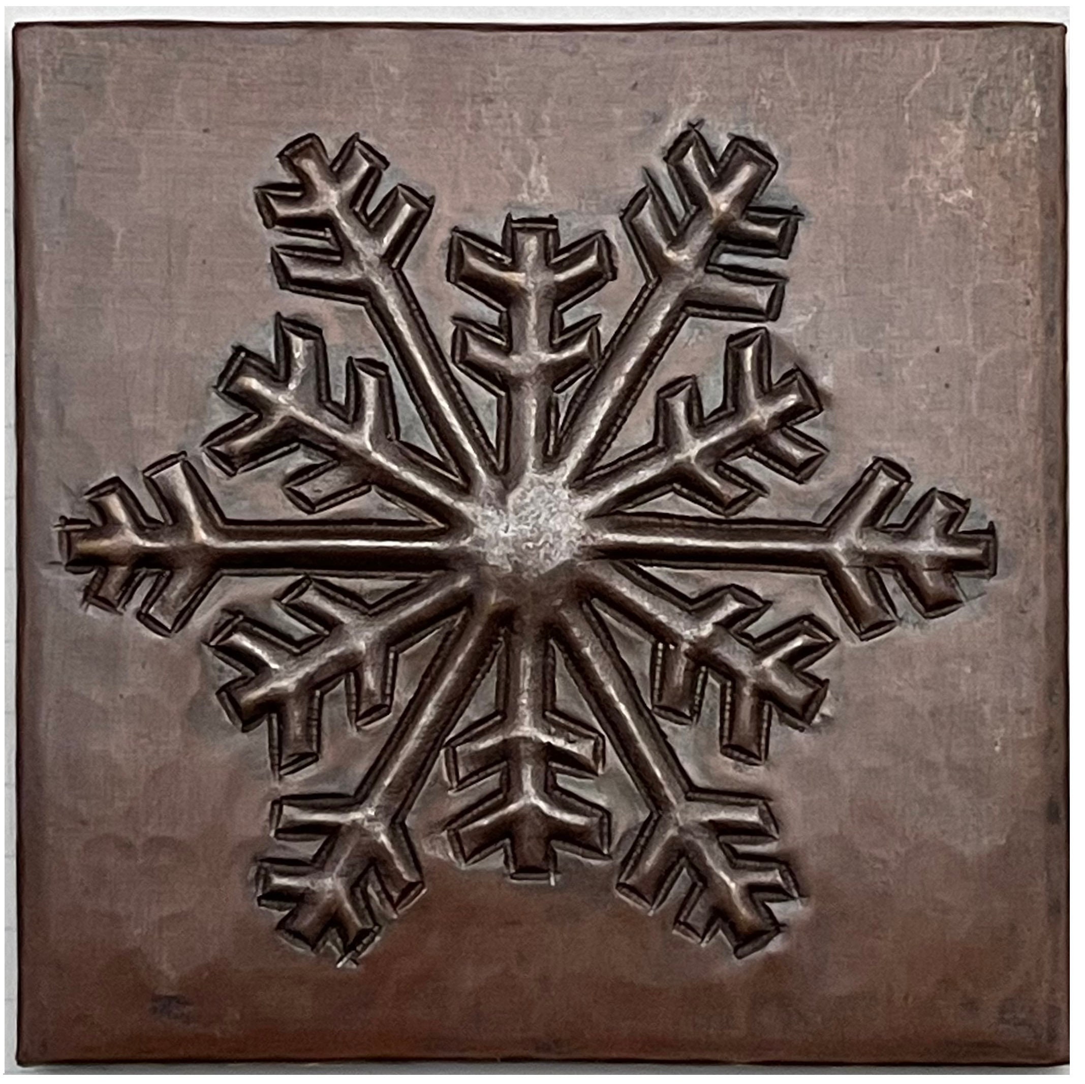 Copper Tile 4x4 Hammered Snowflake Tiles 6 Options Sold Separately. - Etsy