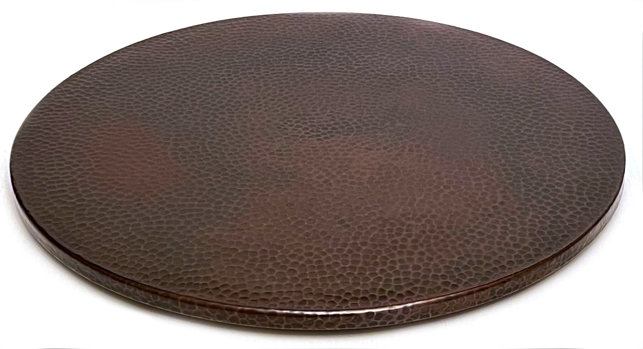 19 Inch-hand Hammered Copper Lazy Susan 19 Diameter X .5 Thick, Dark ...