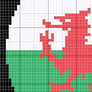 Welsh Flag Cross Stitch Pattern, Wales Flag Embroidery Design, Cymru ...