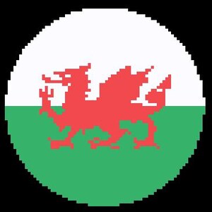 Welsh Flag Cross Stitch Pattern, Wales Flag Embroidery Design, Cymru ...