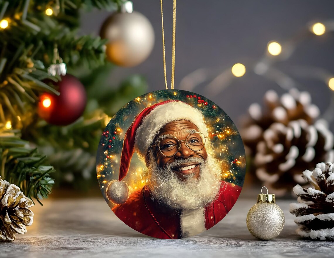 Black Santa Claus PNG - Etsy