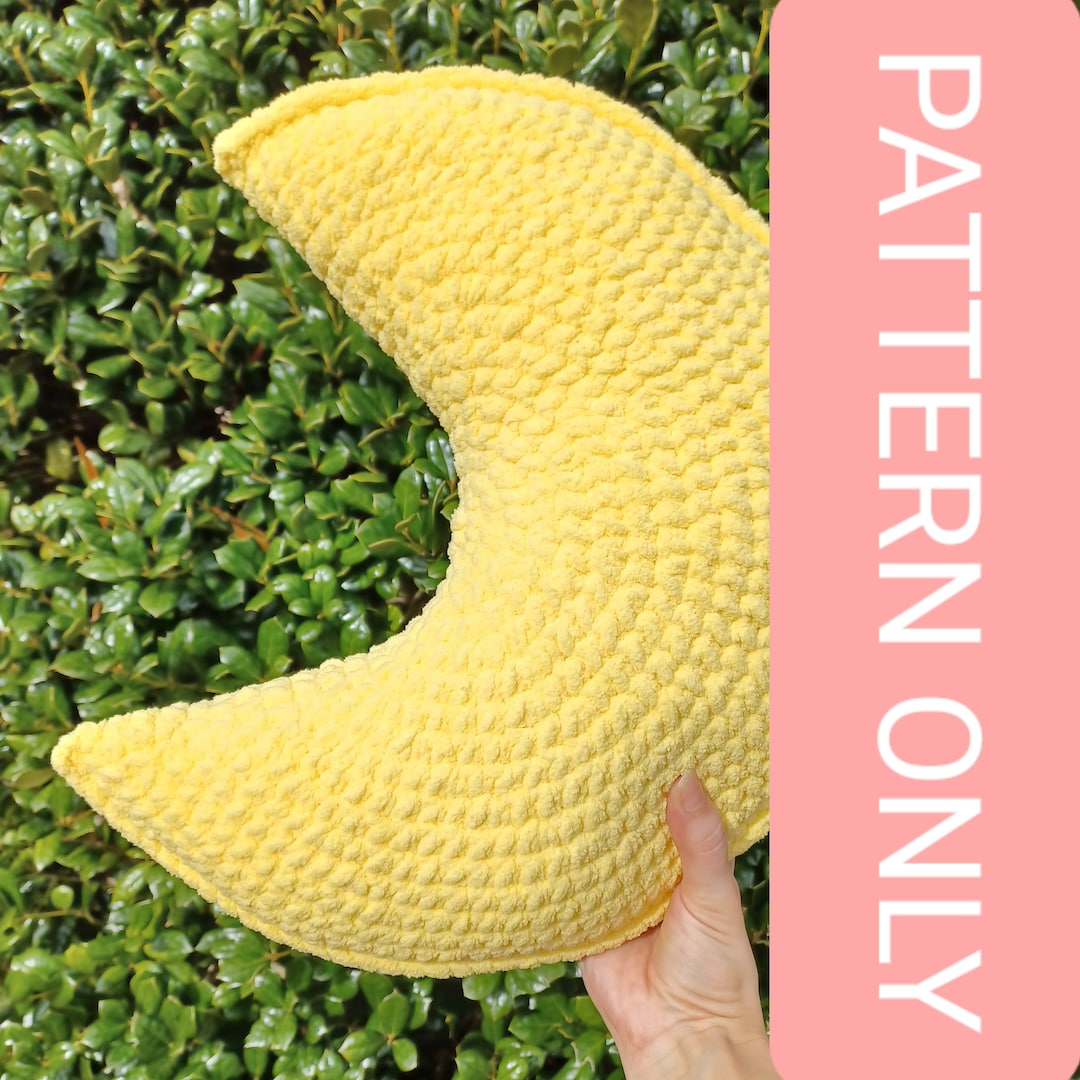 Crochet Crescent Moon Pillow Amigurumi Plush Pattern - Etsy