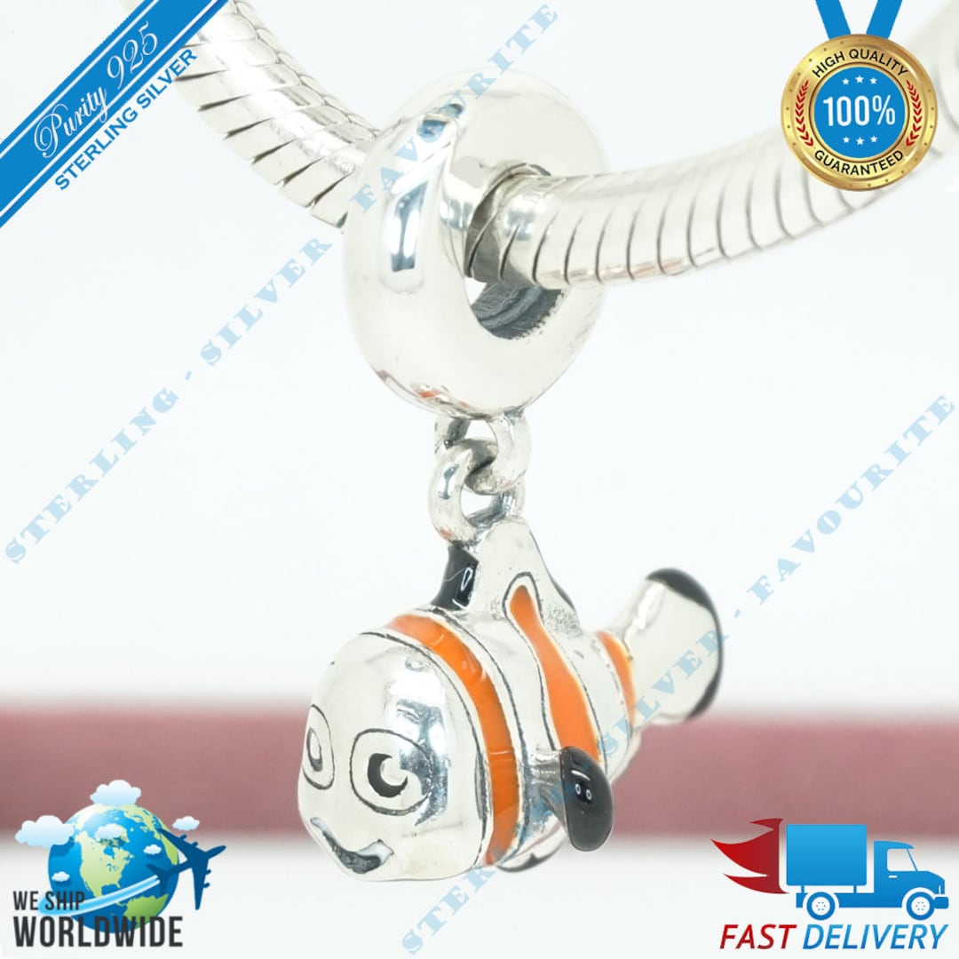 Finding Nemo Pendant Charm, Ocean Fish, Lucky Fin Dangle Bead > Fits ...