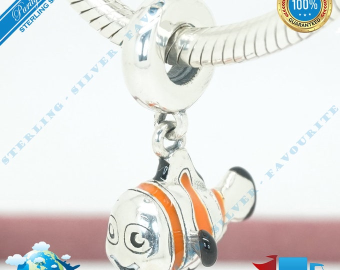 Finding Nemo Pendant Charm, Ocean Fish, Lucky Fin Dangle Bead > Fits ...