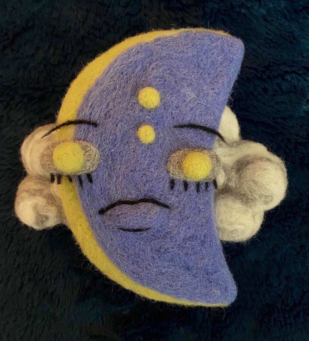 Wool Felted Moon Wall Decor Moon Plushie Baby Decor Moon - Etsy