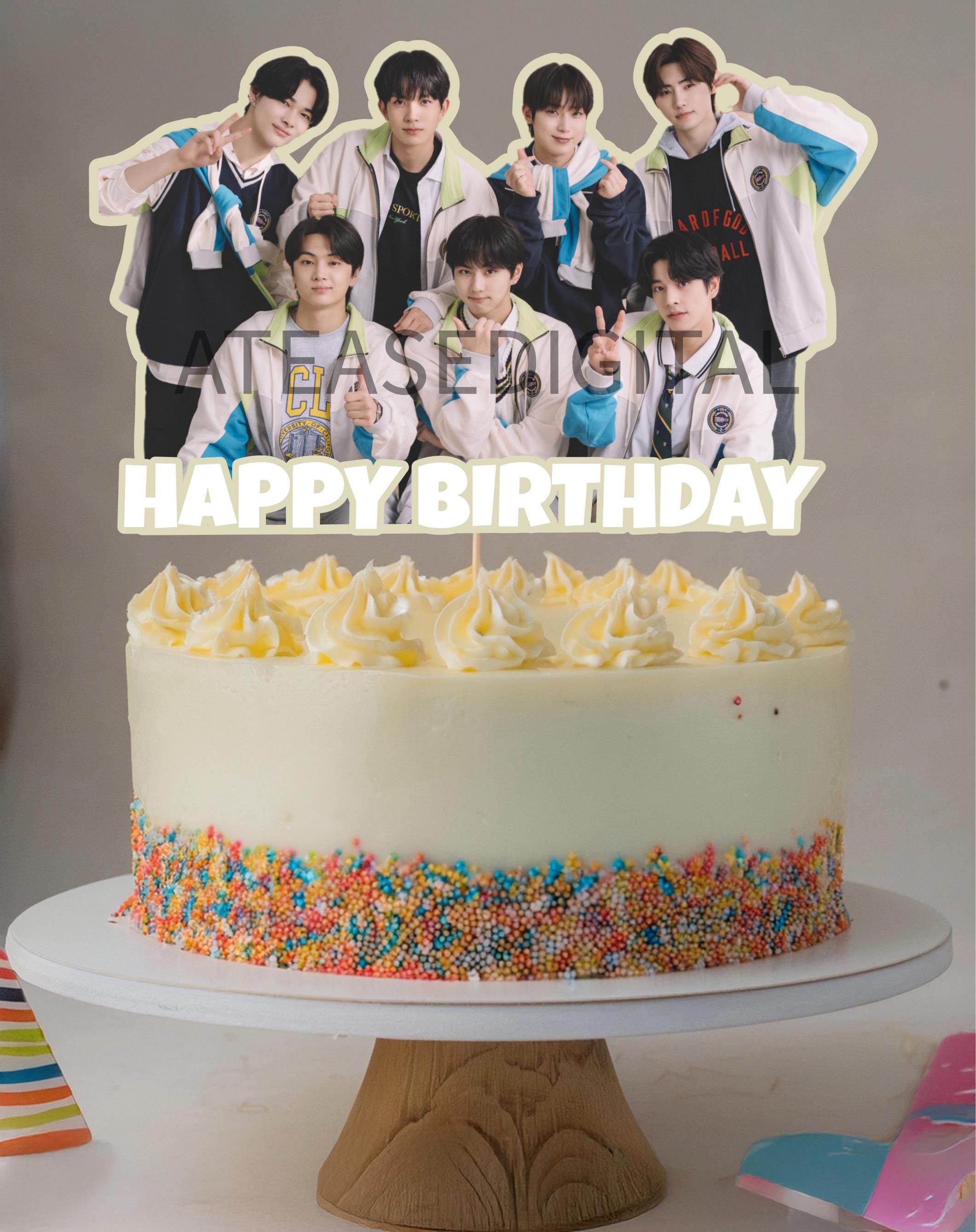 Enhypen Happy Birthday Digital Cake Party Birthday Topper Decoration ...