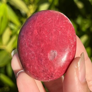 Rare Thulite Palm Stone From Norway, Red Thulite Crystal Palm Stone - Etsy