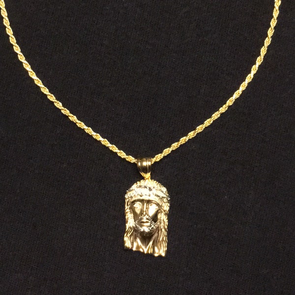 Gold Jesus Piece Chain - Etsy